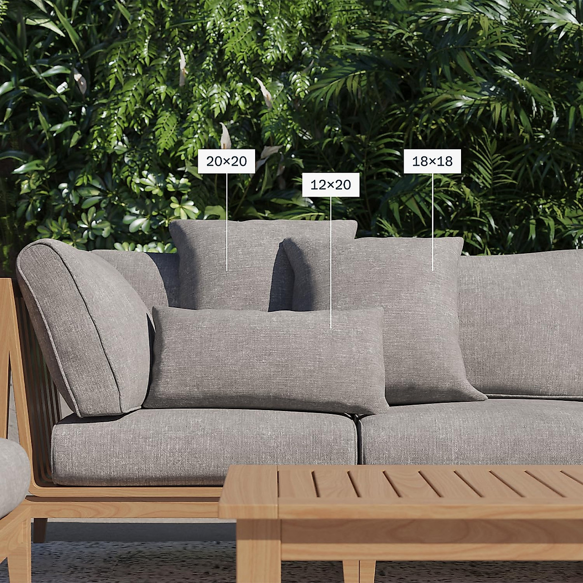 Outer Outdoor Throw Pillow with OuterWeave Performance Fabric, Decorative Outdoor Pillow for Patio & Outdoor Furniture, Includes Machine Washable Pillow Cover and Insert - Deep Sea Navy, 18"x18"