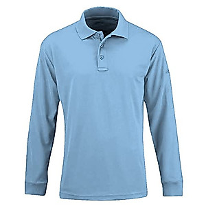 Propper Men's Standard Uniform Polo-Long Sleeve, Light Blue, X-Small