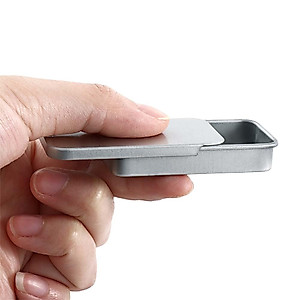 6 Pcs Mini Rectangular Storage Box,Tinplate Push-Pull Box,Slide Top Tin Containers,Metal Containers,2.36x1.34x0.43inch