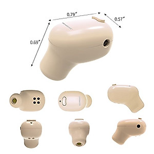 NENRENT S570 Single Bluetooth Earbud Smallest Mini Invisible Wireless Bluetooth Earpiece Headset Headphone Earphone with Mic Hands-Free Calls for iPhone Android Smart Phones PC TV iPad 1pcs (Nude)…