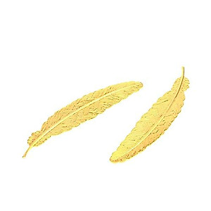 Novelty Metal Classical Feather Bookmark-Gold
