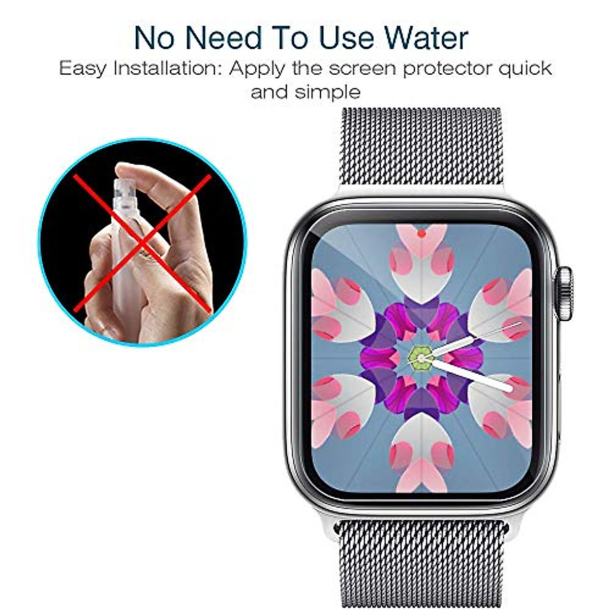 LK [6 Pack] Screen Protector for Apple Watch 40mm SE/Series 4/5/6 and Apple Watch 38mm Series 3/2/1- Bubble-Free Scratch-resistant iWatch 38mm/40mm Flexible TPU Clear Film (UF-001)