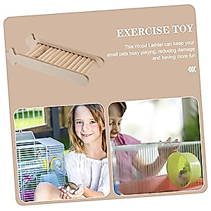 Mipcase 2pcs Hamster Climbing Ladder Reptile Bridge Chinchilla Ladder for Cage Decor Hamster Accessories Chinchilla Training Ladder Chinchilla Climbing Ladder Hamster Hideout Rat Ladder