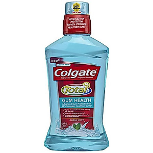 Colgate Total for Gum Health Mouthwash, Clean Mint - 500mL, 16.9 fluid ounce(Pack of 6)