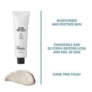 Baxter of California Oil Free Face Moisturizer for Men | Lightweight | Fragrance Free | All Skin Types | 4 Fl Oz