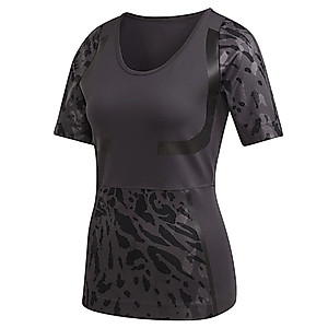 ADIDAS by Stella McCartney Women's Run TEE, Utility Black (as1, Alpha, xx_s, Regular, Regular)