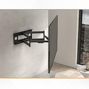 Premium Mount - Heavy Duty Dual Arm Articulating TV Wall Mount Bracket for LG 77" Class C3 Series OLED evo 4K UHD Smart webOS 23 w/ThinQ AI TV - OLED77C3AUA Tilt & Swivel w/Reduced Glare, Buy Smart!