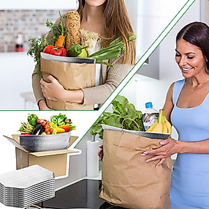 NDSWKR 10 Pack Reusable Insulated Shipping Bags, 13.4 x 13.4 x 8.35 Inch Foil Thermal Box Liners for Frozen and Hot Food, Large Insulated Grocery Bags for Lunch Box Insulation Lining Camping Picnic