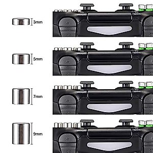 eXtremeRate Magnetic Metal Bullet Buttons Dpads for PS4 Controller, Aluminium Thumbstick Joystick Adustable Height, Replacement Parts for PS4 Slim Pro Controllers (31 in 1)