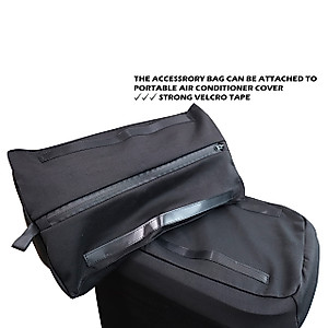 Portable Air Conditioner Fabric Storage Cover 17.32”x19.25”x30.04”, Black Mobile AC Unit Soft Winter Bag with Accessories Pouch, Water-Proof, Suitable for Honeywell Series, LG and GE Models