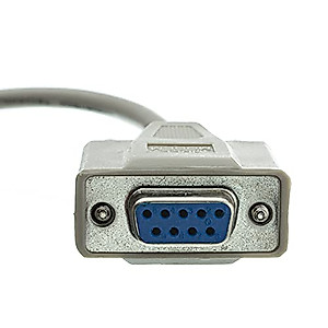 AYA DB9 (9-Pin) Female to DB25 (25-Pin) Male Serial Null Modem Cable (6Ft)