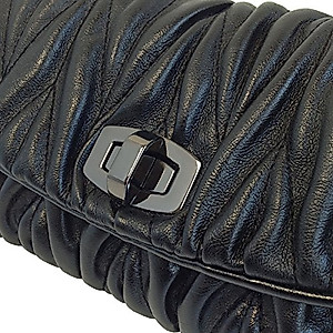 JNB Wrinkled PU Clutch bag, Black