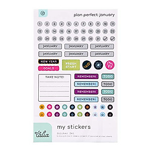 Talia Discbound Notebook Refills (Junior (5.5in x 8.5in), Weekly Undated ORG Kit)