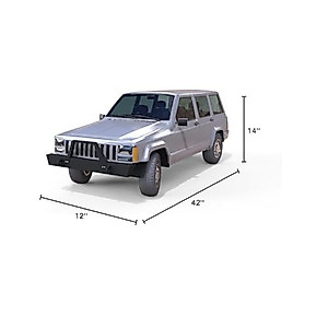 Autoholic Front Bumper & Rear Bumper Kit Fit for 1984-2001 Jeep Cherokee XJ with Hitch Receiver D-rings