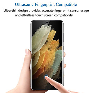 [2 Pack]Galaxy S21 Ultra Privacy Screen Protector Support Fingerprint Sensor Full Adhesive Soft Film,Maxsoco 2-Way Anti Spy Case Friendly Nano Shield[Not Glass](6.8inch),2021 Galaxy S21 Ultra 5G