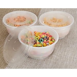 Golden Apple Meal prep containers 24oz-15sets [700ml] - Reusable Plastic Containers with Lids -BPA Free- Disposable Meal Prep Bowls - Microwavable, Freezer and Dishwasher Safe - Lunch Containers…