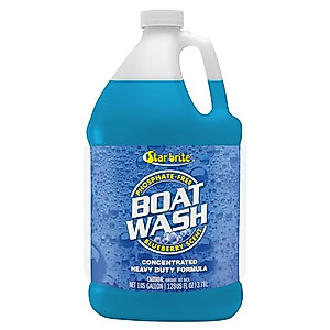 STAR BRITE Concentrated Boat Wash - Biodegradable, Phosphate-Free, Heavy-Duty Boat Soap for All Marine Surfaces - 1 Gallon (080400N)