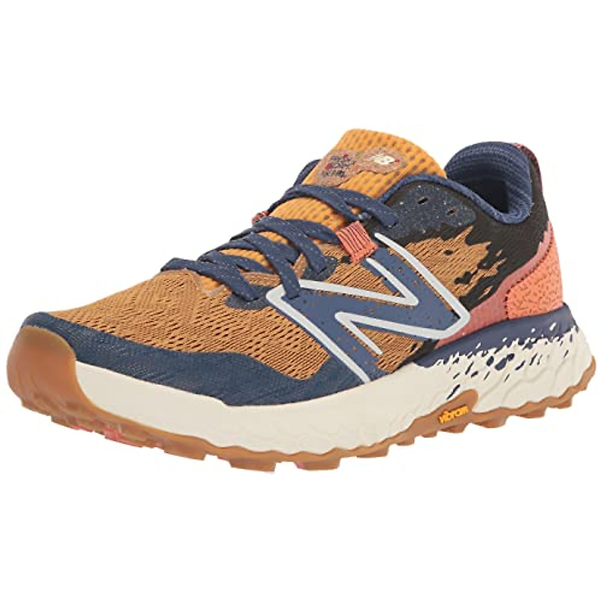 New Balance Women's Fresh Foam X Hierro V7 Trail Running Shoe, Golden Hour/Moon Shadow/Red Clay, 8.5