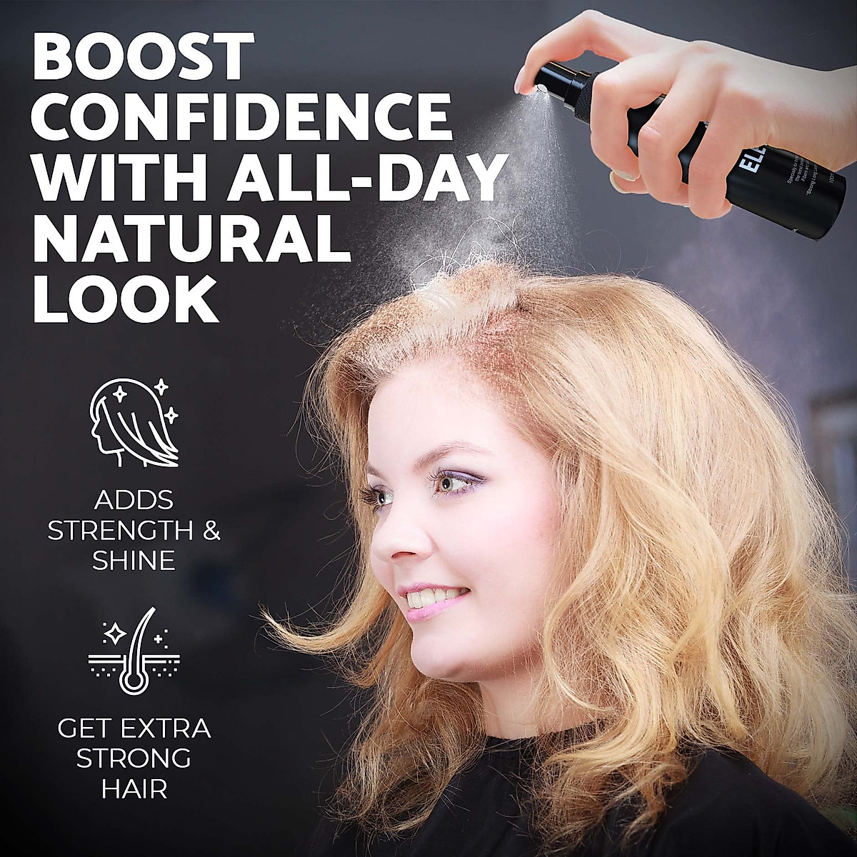 Elevate Hair Fiber Locking & Setting Hold Spray | New Advanced Long Lasting Formula | 2-6 Month Supply | Strong Formula for Wind, Sweat, and Weather Resistant for Men and Women