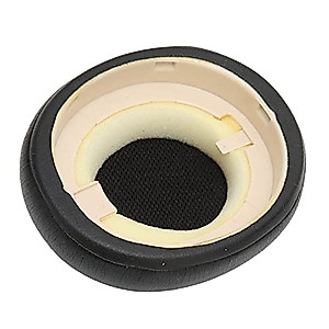 Headphone Earpads, Professional Headset Protein Leather Ear Pad Cushions Replacement for Jabra ELITE 45h, for Evolve2 65 MS UC(Black)