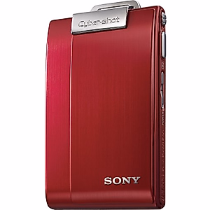 Sony Cybershot DSC-T200 8.1MP Digital Camera with 5x Optical Zoom with Super Steady Shot Image Stabilization (Red)