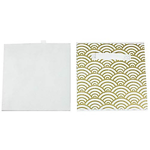 Home Basics Metallic Scallop Non-Woven Storage Bin Cube Basket Box, Dual Handles & Removable Bottoms Collapsible Foldable for Home Decor Office Closet Bedroom Drawer Toy Organizer