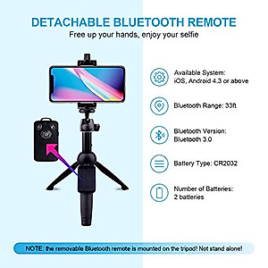 Phone Tripod, LATZZ 40 Inch iPhone Stand, Tripod for iPhone with Wireless Remote Control, Tripod for The iPhone 14/13/12/11 Pro/Xs MAX/XR/X/8/7P/Galaxy Note 20/S21/S20/S10, More