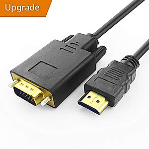 PeoTRIOL HDMI to VGA Cable, 1080P HDMI Male to VGA Male M/M Video Converter Cord VGA Adapter Compatible w/ HDMI Desktop, Laptop, DVD to 15 Pin D-SUB VGA HDTV Monitor Projector - 6Feet