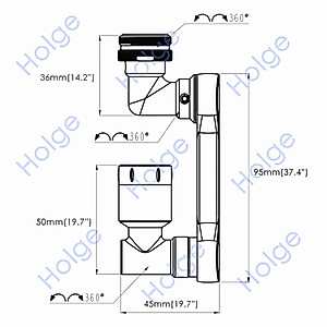 Holge 1080° Rotation Faucet Extender CUPC Aerator Universal Bathroom Rotatable Tap Nozzle Kitchen Sink Aerator with 2 Water Outlet Modes Oil Rubbed Bronze