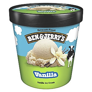 Ben & Jerry's Vanilla Ice Cream Pint Non-GMO 16 oz
