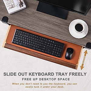 SITOO Keyboard Tray with Keyboard Wrist Rest & Keyboard mat, Pull Out Keyboard Tray Under Desk, 26.8"x 9.8", Perfect Keyboard Drawer for Home & Office