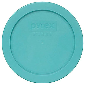 Pyrex Turquoise (3) 7202-PC, (3) 7200-PC, (2) 7201-PC, & (2) 7210-PC Plastic Food Storage Replacement Lids, Made in USA