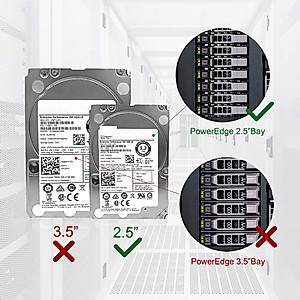 2.5" SAS SATA Hard Drive Tray Caddy 4Pack, Compatible with Dell G176J PowerEdge R610 T610 R620 R710 T710 R720 R815 R820