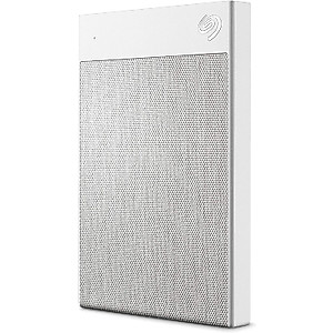 Seagate Backup Plus Ultra Touch, 1 TB, USB-C + USB 3.0 Portable External Hard Drive, White, 4 mo Adobe Creative Cloud Photography Plan and Two-yr Rescue Services (STHH1000402)