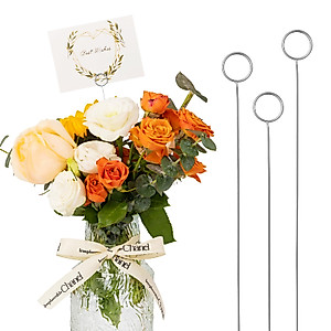 30Pcs Metal Floral Card Holder,Wire Place Card Holder Picks,Photo Pictures Holder,Table Name Number Card Holder for Wedding,Memo Note Holder for Flower Arrangement,Wedding,Baby Shower,Party Decorations