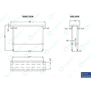 14"X48" Work Table Stainless Steel Food Prep Worktable Restaurant Supply
