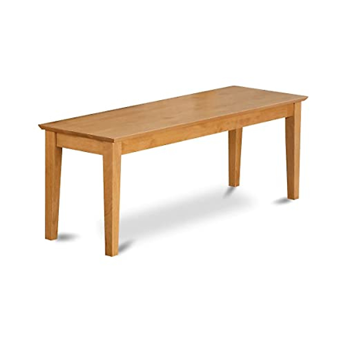 East West Furniture CAVA6-OAK-C 6 Piece Modern Dining Table Set Contains a Rectangle Wooden Table and 4 Linen Fabric Upholstered Chairs with a Bench, 36x60 Inch, Oak