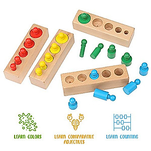 Boxiki kids Montessori Toys. Stacking Rainbow Wooden Puzzle. Innovative Puzzles to Boost Your Child's Brain Power and Creativity. Great Gift for Boys and Girls Aged 4+ Years Old.