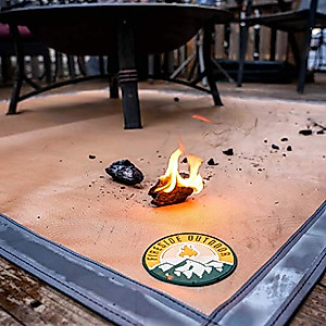 Campfire Defender Protect Preserve The Original Ember Mat | 67" x 60" | USA Based | Fire Pit Mat | Grill Mat | Protect Your Deck, Patio, Lawn or Campsite from Popping Embers