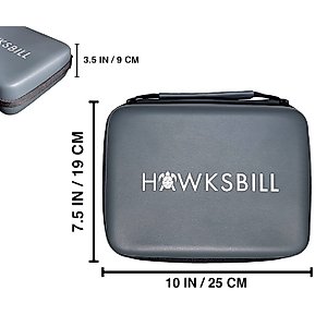 PS5 Console Controller Case, Dual DualSense Protective Hard Shell, Playstation 5 Two Controllers Travel Carrying Bag with Room for Cable Cord and Accessories (Gray)