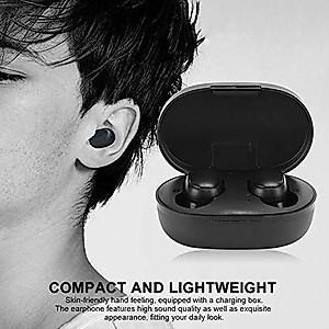 ciciglow Bluetooth Earphone, TWS Wireless Bluetooth Earphone Headset Support 3H Playtime HiFi Sports Headphone with Portable Charging Case for iOS, Android Smartphone.