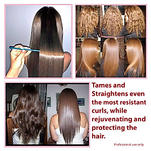 evans COMBO PACK Brazilian Keratin Hair Smoothing Blowout Straightening System + Clarifying Shampoo (16 oz Treatment + 16 oz Shampoo)