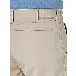 Wrangler Authentics Men's Performance Side Elastic Utility Short, Desert Sand, 38