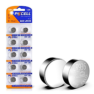 PKCELL LR936 Batteries LR45 1.5V AG9 Battery G9 194 394 Button Cell Watch Batteries 20Pcs