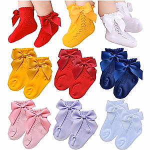 Baby Girls' Socks Toddler Ankle Socks Breathable Casual Sock (0-12 Months, Bulk-2)