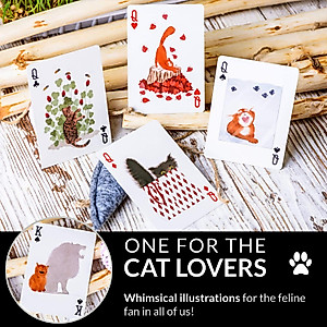 Zoo52 Playful Paws Playing Cards – Beautiful Cat & Dog Deck of Cards with Free Card Game eBook, Hand Illustrated Water Color Poker Cards. Unique Box and Intricate Detail for Cool