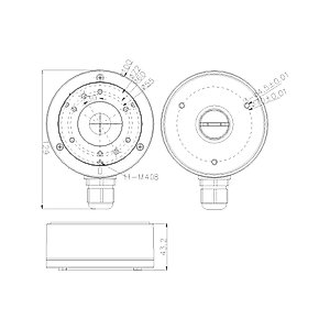 CBXS DS-1280ZJ-XS Bracket Junction Back Box for Outdoor Fixed Lens Mini Bullet Cameras ONLY Work with DS-2CD2043G0-I, DS-2CD2083G0-I, DS-2CD2085G1-I