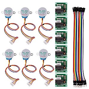 6 PCS 28BYJ-48 ULN2003 5V Stepper Motor + ULN2003 Driver Board