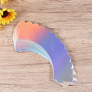 Abaodam 48 Pcs Rainbow Cupcake Liners Cupcake Wrappers Holders Muffin Liners Baking Cups for Wedding Birthday Baby Showers Decoration