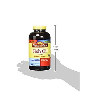 Nature Made 1200mg of Fish Oil, 2400 per Serving, 360mg of Omega-3, 300 Softgels, 300 Count (Pack of 1)